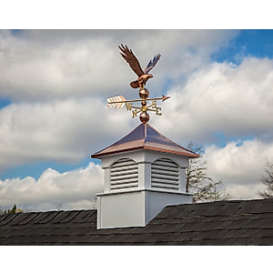 Good Directions CL22V Carlisle Vinyl 22 Inches Square x 29 Inches High for a 1 Car Garage or Shed Cupola, White