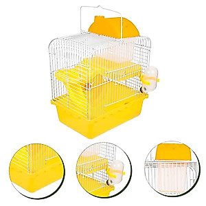 VOSAREA Hamster Cage Turtle Accessories Travel Guinea Pig Cage Accessories Rat Cage Chinchilla Cage Accessories Hamster Hideout Plastic Orange Guinea Pig House Rat House Rat Hut