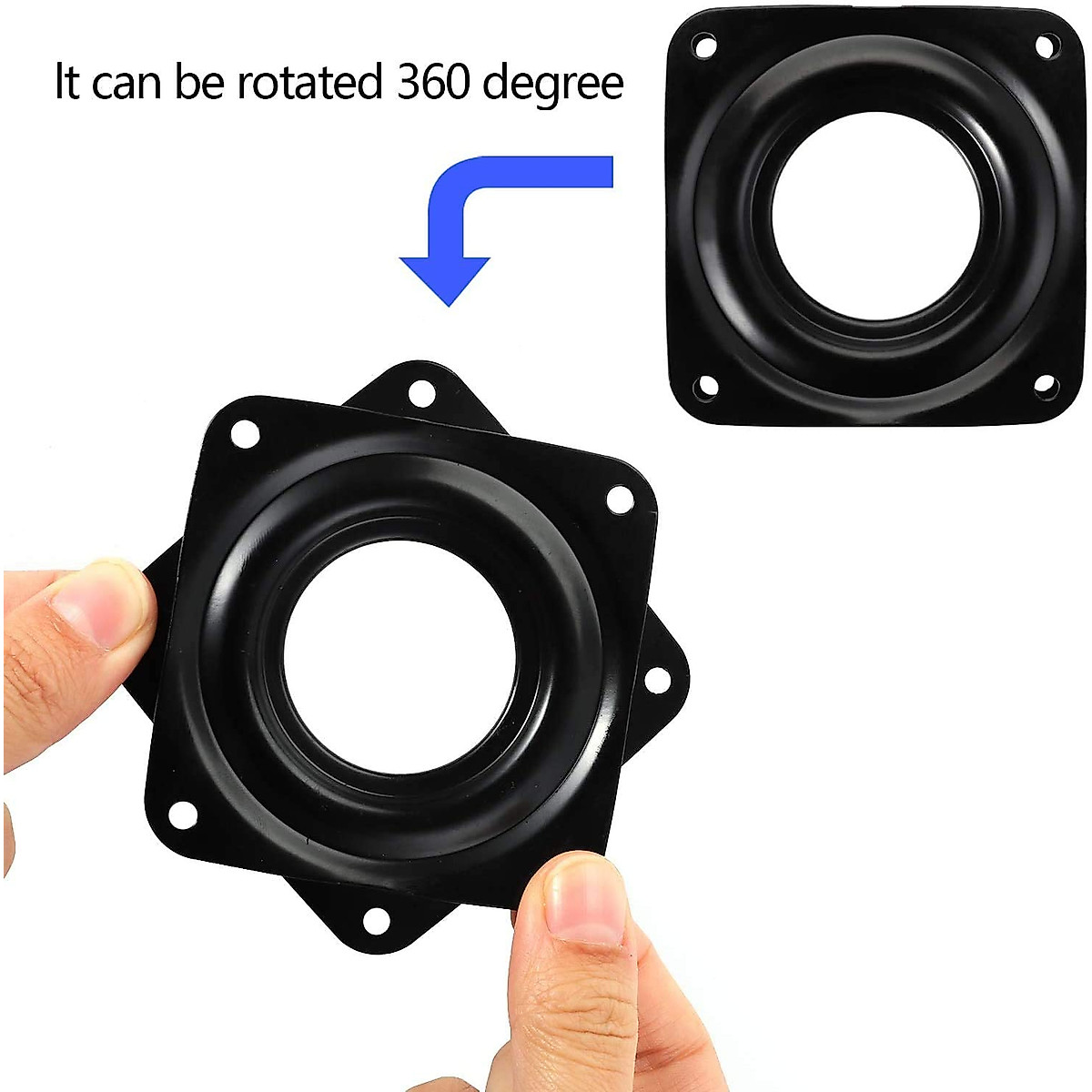 Fasmov 16 Pack 4-Inch Lazy Susan Turntable Bearings, 5/16” Thick Swivel Plate for Serving Trays, Kitchen Cabinet, Craft Project, Makeup Holder