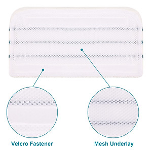 4 PCS Replacement Pads Accessories Compatible with Black+Decker Steam Mop SM1600, SM1610, SM1620, HSM13E1, HSMC1300FX, HSMC1321, HSMC1321APB, HSMC1361SGP, BDH1855SM, BDH1760SM, SMP20 Mop Pads