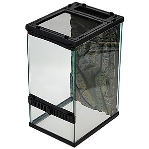 Zilla Front Opening Terrarium - 8" x 10" x 15",Black