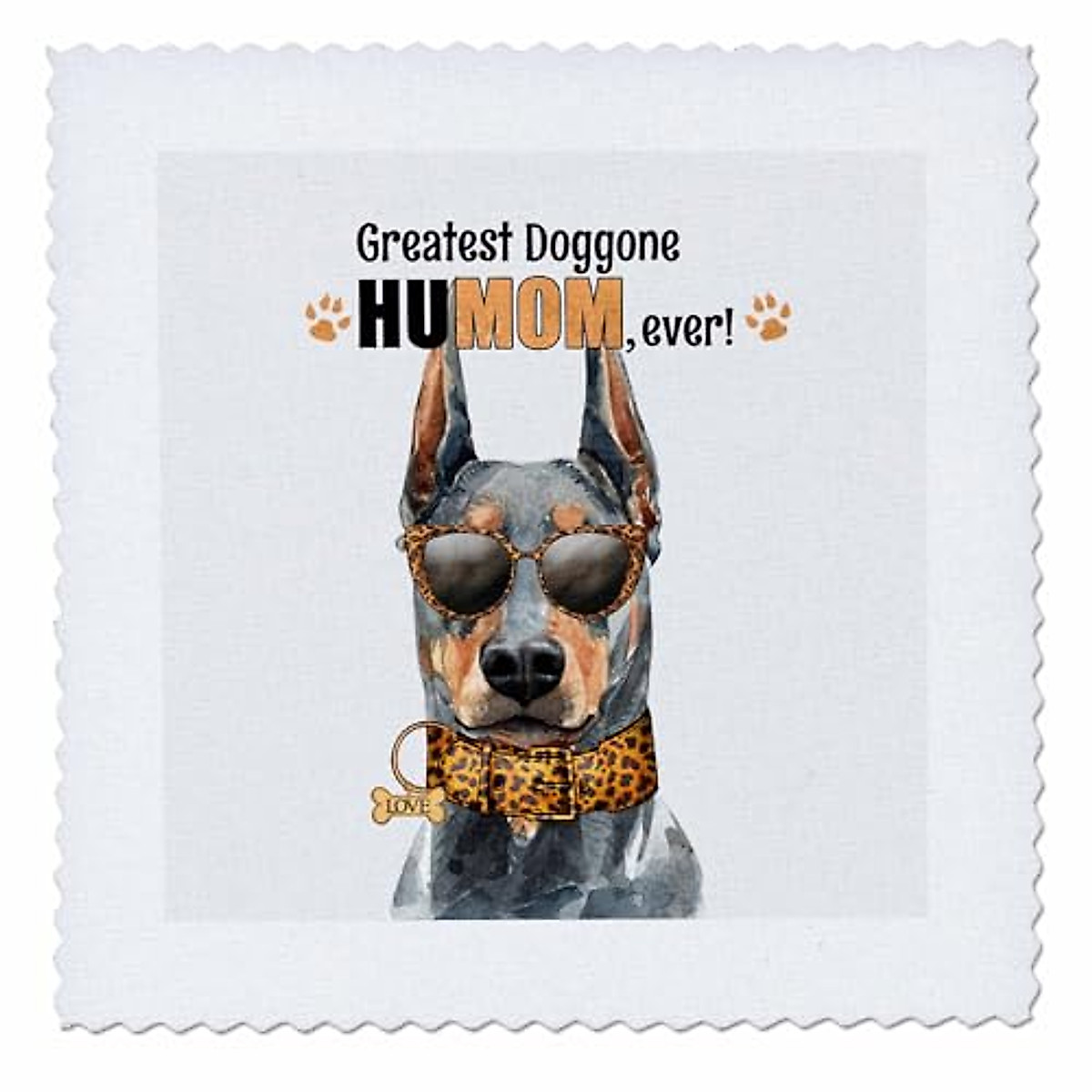 3dRose A Great Looking Doberman in Animal Print Accessories for... - Quilt Squares (qs-379211-2)