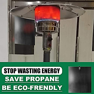 BESPORTBLE Metal Patio Thermal Reflector Outdoor Party Patio Heater Reflector Baffle Thermal Insulation Shield for Christmas Garden Yard Supplies Black