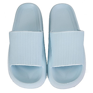 sharllen Cloud Slides for Kids Boys Girls House Slippers Comfy Kids Cloud Slippers for Boys Non-Slip Kids Slippers for Girls Beach Slide Sandals Black/White/Beige（Light Blue,220）,2-3 Big Kid