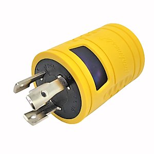 Parkworld 884906 Generator Power Adapter 3-Prong 30 AMP Locking L5-30P Male to 3-Prong 20 AMP Locking L5-20R Female