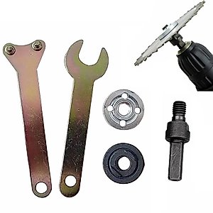 5 PCS Electric Drill Conversion Angle Grinder Adapter Connecting Rod Kit with Spanner Variable Shaft Coupler Converter Tool,6mm/10mm Arbor Mandrel Adapter,Adapter Set for Most Small Angle Grinder