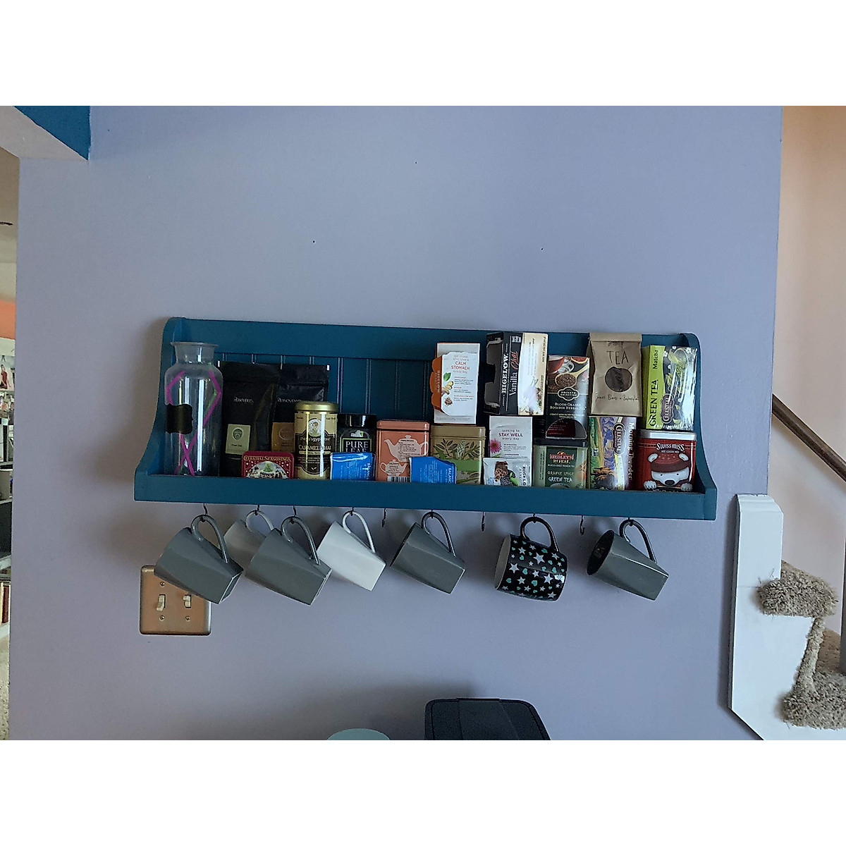 Mug Rack Coffee Bar, Container Storage and DIsplay