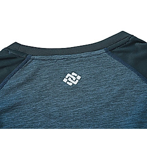 MoFiz Women's Short Sleeve Shirts UPF 50+ Sun Protection Quick Dry Lightweight T-Shirt Outdoor Hiking Runing Fishing Sea Blue M