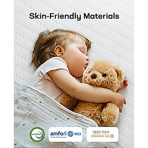 Marsail 3-Inch Twin Mattress Topper with Cool Cover, Breathable Gel Memory Foam Mattress Topper with Elastic Straps & Anti-Slip Bottom for Body Pain Relief, CertiPUR-US Certified, MSMT11W-T3