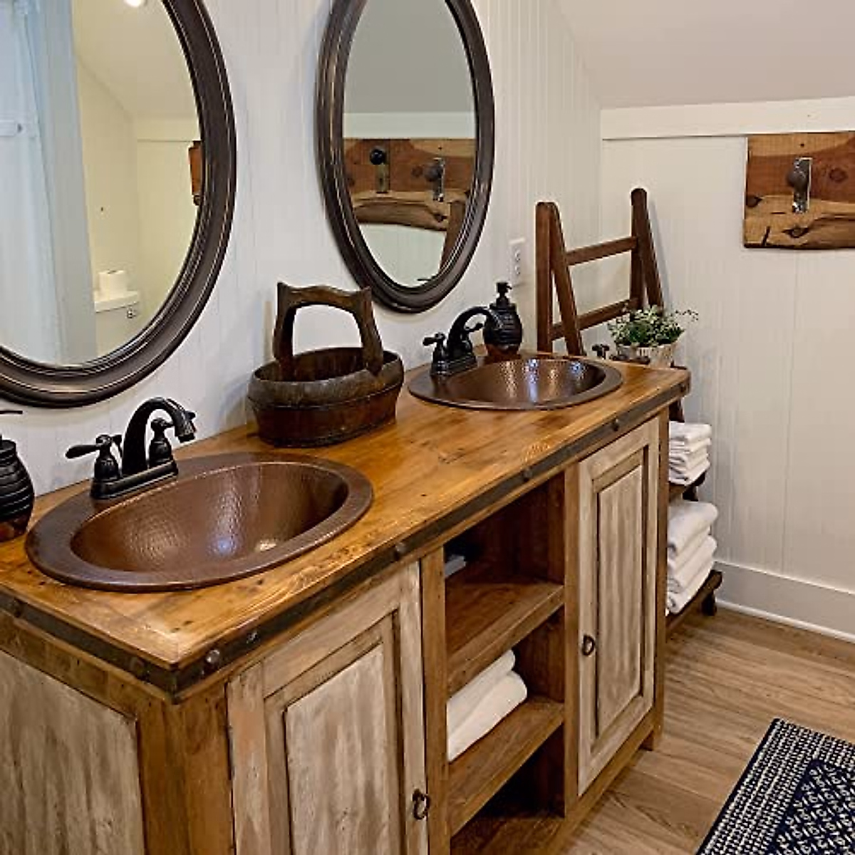 Sinkology BOD-0903BC Seville Copper Drop-in Bath Sink with Overflow in Aged Copper