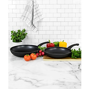 Hell's Kitchen 2 Piece Nonstick Skillet Set, Induction Ready Fry Pans
