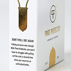 Big Betty - Pinot Protector Wine Bottle Stoppers - 100% Food Grade Nitrile Bottle Stoppers for Wine & Beverage Glass Bottles, Funny & Functional Novelty Gift for Wine Lovers - 6 Pack - Gold