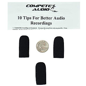 Compete Audio DC36 replacement foam microphone windscreen (microphone cover) (3-pack) for use with David Clark Aviation Headset