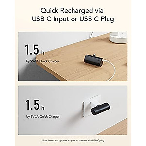 VEGER Portable Charger, USB C Power Bank, 5000mAh Mini Battery Pack Fast Charging 20W Small Charging Bank for Samsung Galaxy S21, S20, S10, S9, Note 20, Pixel, Moto, LG, Oculus Quest, Android Phones