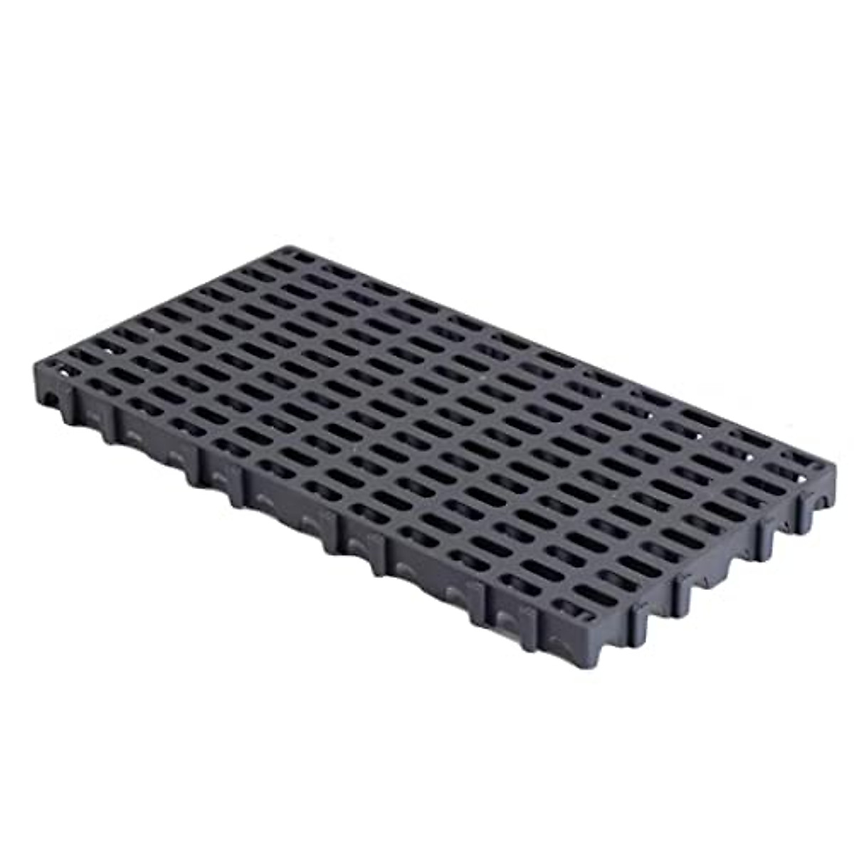 BBGS Floor Drainage Mat with Holes, Anti-Fatigue/Non-Slip Drainage Mat for Industrial Car Wash Slot-Free Gutter Floor Mat, 80x40x5cm (Color : Gray)