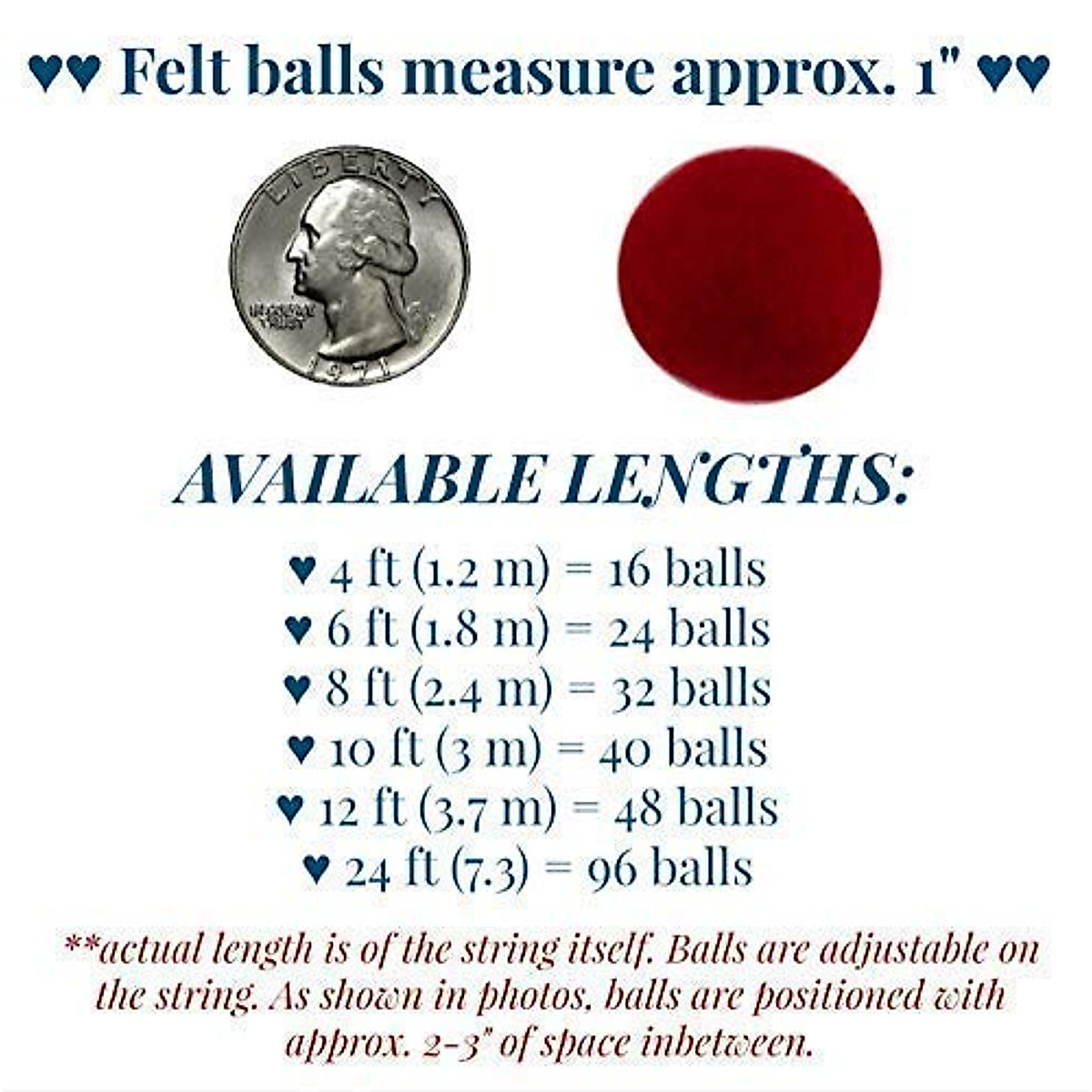 Pink Black White Felt Ball Swirl and Dot Garland- Children Home Decor, Valentine's Holiday- 1" (2.5 cm) Wool Felt Balls