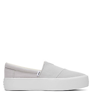 TOMS Women's Fenix Platform Slip-On Sneaker, LUN Gry Wash CVS, 7.5