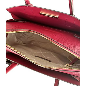 Michael Kors Mercer Belted Medium Top Zip Satchel (Mulberry)