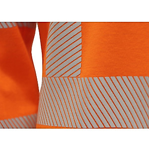 BOCOMAL FR Tee Shirts High Visibility/Hi Vis Flame Resistant/Fire Retardant Shirt 7oz Orange Men's Safety Shirts