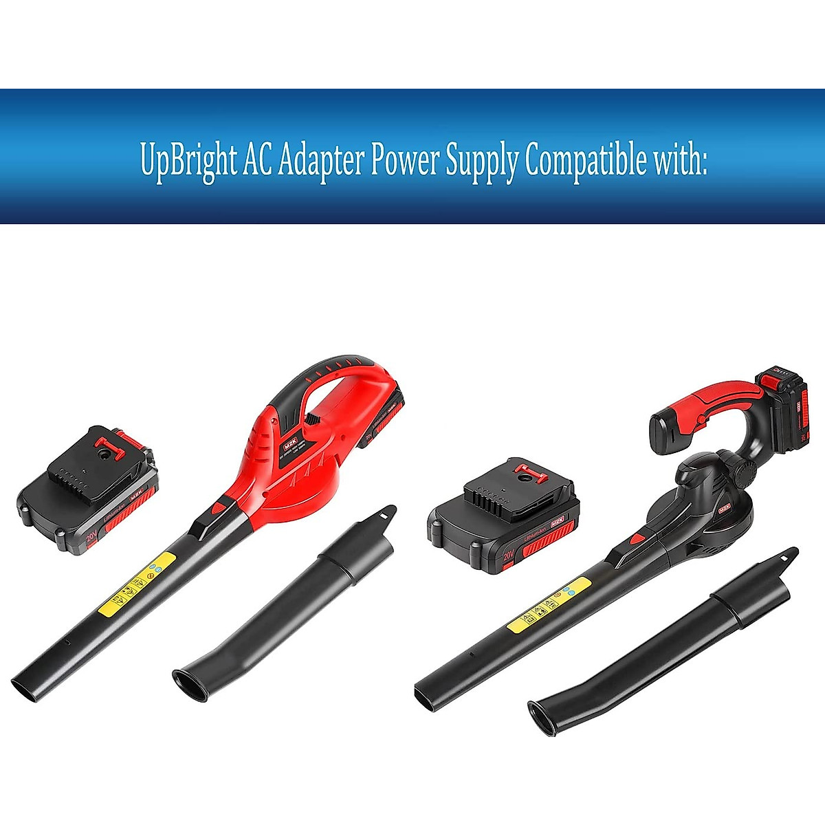 UpBright AC/DC Adapter Compatible with MZK 1006 1613 SG1613 SG1006 Cordless Brushless Leaf Electric Blower 20V Lithium-Ion Li-ion Rechargeable Battery Power Supply Cable Cord Charger