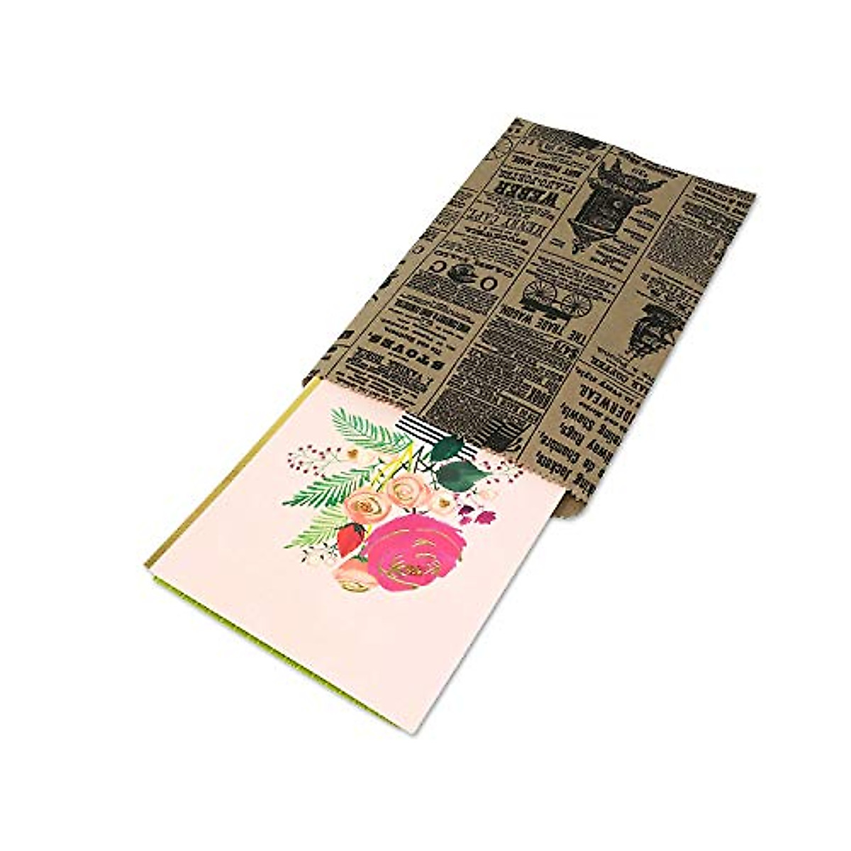 100 6x9 Newspaper Print Paper Kraft Bags,Vintage Style Newsprint Favor Craft Bags (Print ads Will Vary)