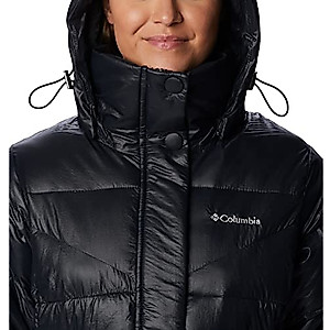 Columbia Women's Peak To Park II Insulated Hooded Jacket, Black Gunmetal, 3X Plus
