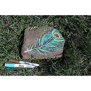 SHARPIE Oil-Based Paint Marker, Fine Point, Black, 1 Count - Great for Rock Painting