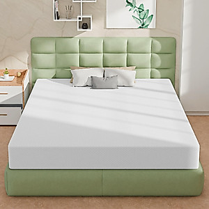 Nchanmar 8 Inch King Size Mattress, Gel Memory Foam King Mattress, Pressure Relieving, Cooling Gel Foam, King Mattress in a Box, Certipur-Us Certified, Bed-in-a-Box, King, 80"L x 76"W x 8"Th, White