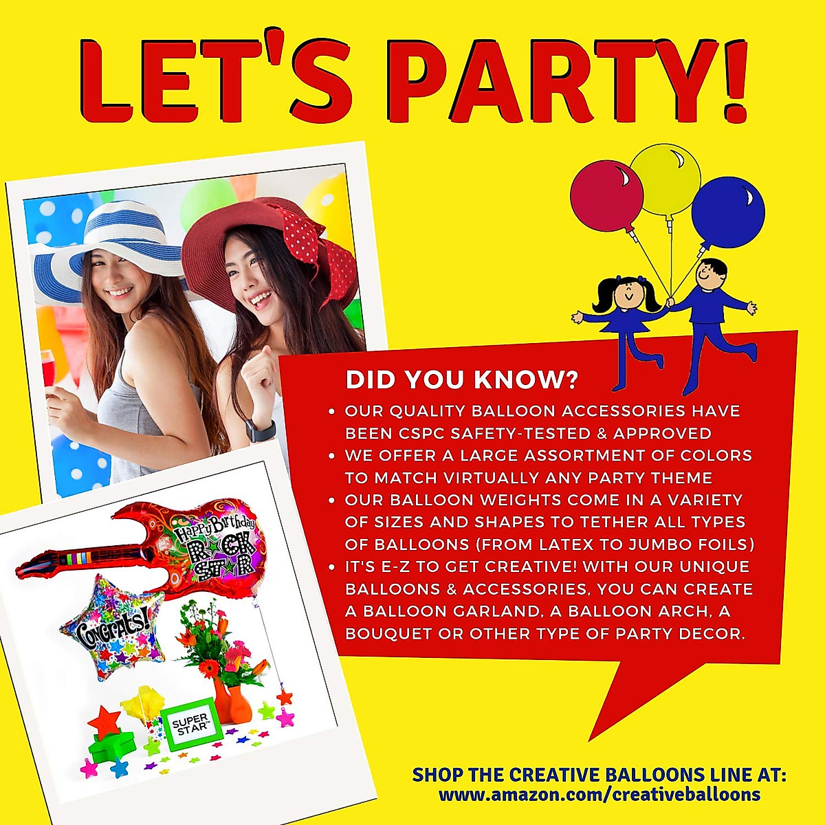 Cube Weight 65 g Balloon Weight Primary Asst (10 Piece)