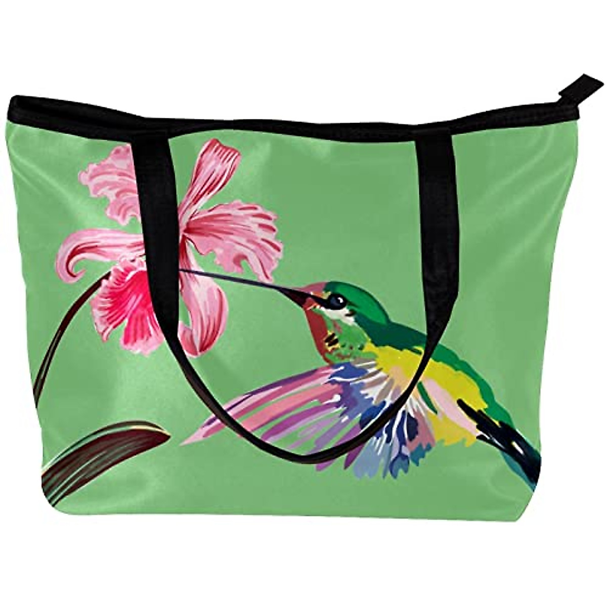 Women's Large Size Canvas Shoulder Bag Hobo Crossbody Handbag Casual Tote, animal flower bird