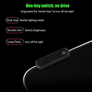 Gaming Mouse Pads Three-Dimensional Geometric Hexagon Oversized RGB Gaming Mouse Pad Blue LED Keyboards Mousepad Large Pc Desk Mats for Computer Laptop Gamer,USB Ports XXL,300X600mm