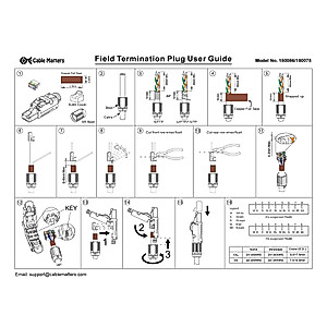 Cable Matters 6-Pack Tool Free Shielded RJ45 Cat 8, Cat8 Field Termination Plug, Cat8 Connector, Cat8 Plug