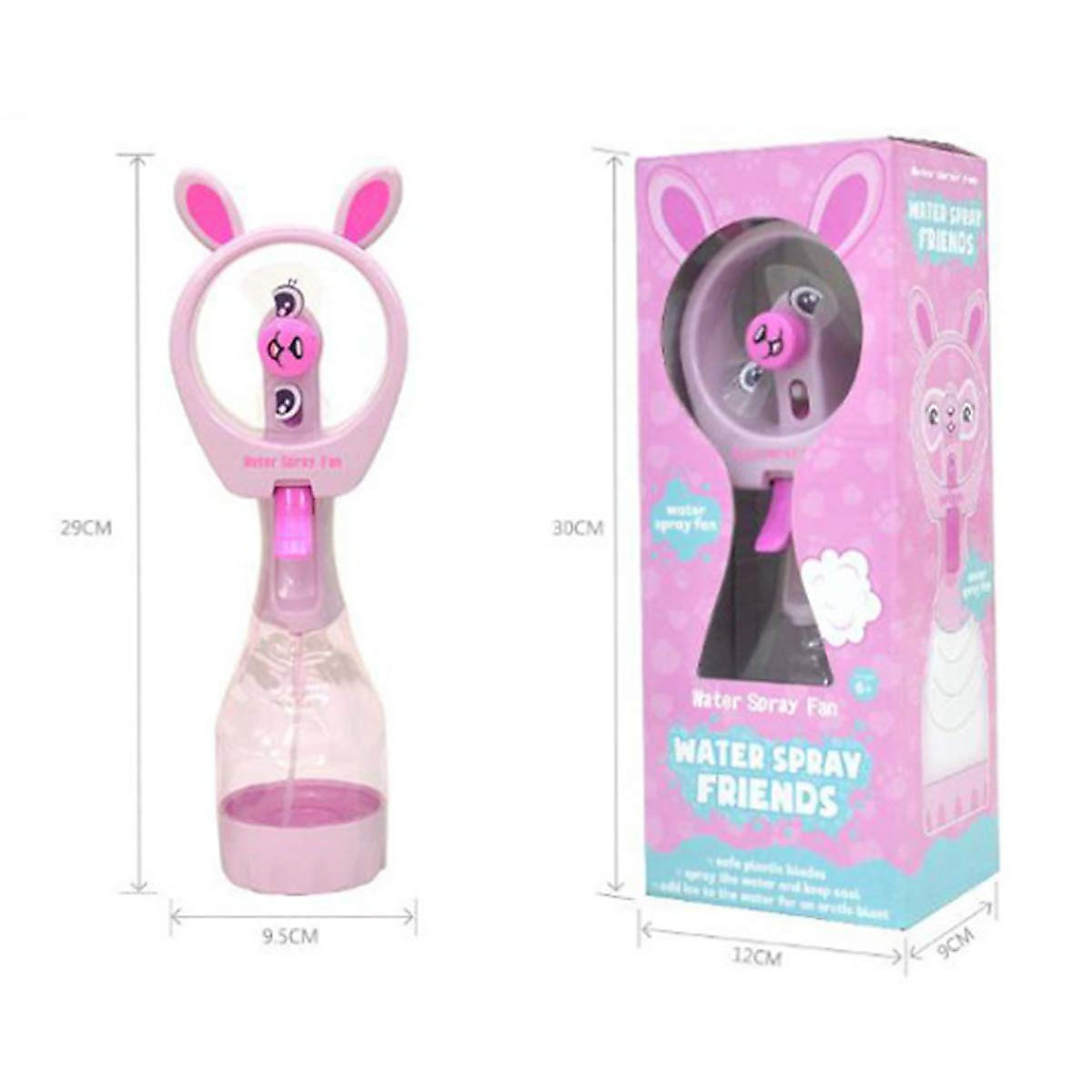 Handheld Misting Fan Mini Personal Portable Water Spray Fan Battery Operated Fan Personal Misting Bottle Portable Handheld Fan Batteries Included Held Cooling Mister Blower, Pink