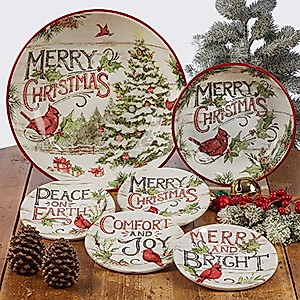 Certified International Evergreen Christmas Rectangular Platter 16",