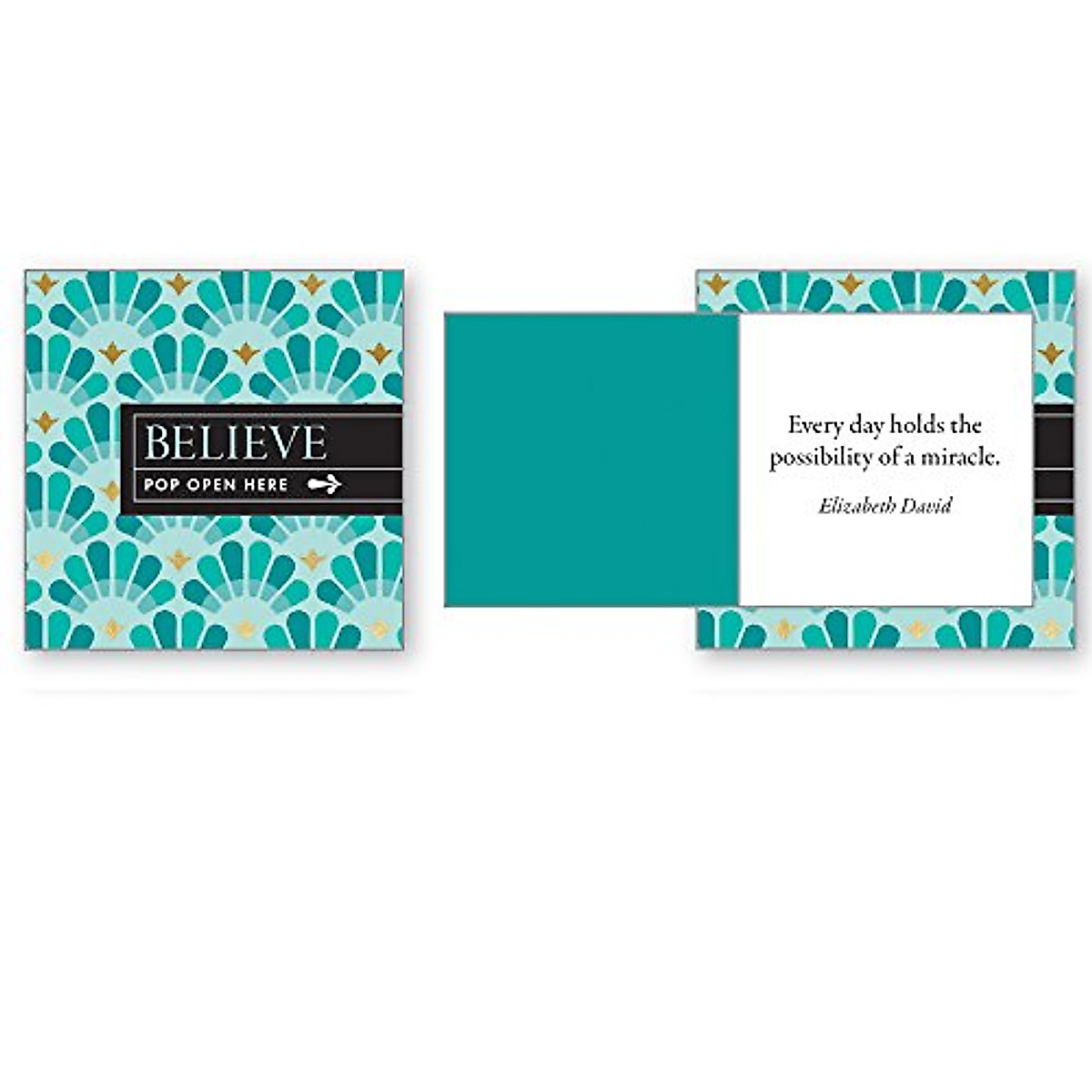 Tiptop Home Pop Open Cards, Believe, BE Happy, Smile, Thank You, Shine, Happy Day, Carpe Diem - Inspirational Greeting Cards - with GB Pen