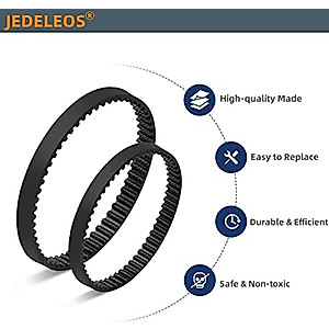 JEDELEOS Replacement Belt Set for Bissell ProHeat 2X Revolution Pet Pro Carpet Cleaner, Fits Models 1986, 1964, 2007, 2007P Series, Replace Parts 1611129 & 1611130