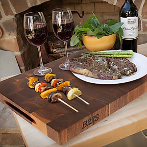 John Boos Walnut Blo WAL-CCB1812-175 Classic Collection Wood End Grain Chopping Block, 18" x 12" x 1.75"