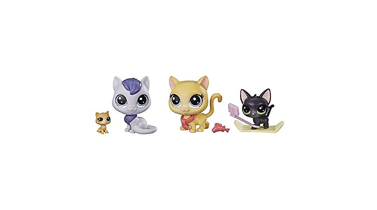 Lps Family Pack Snowboarding Kitty Crew - Fun Playset