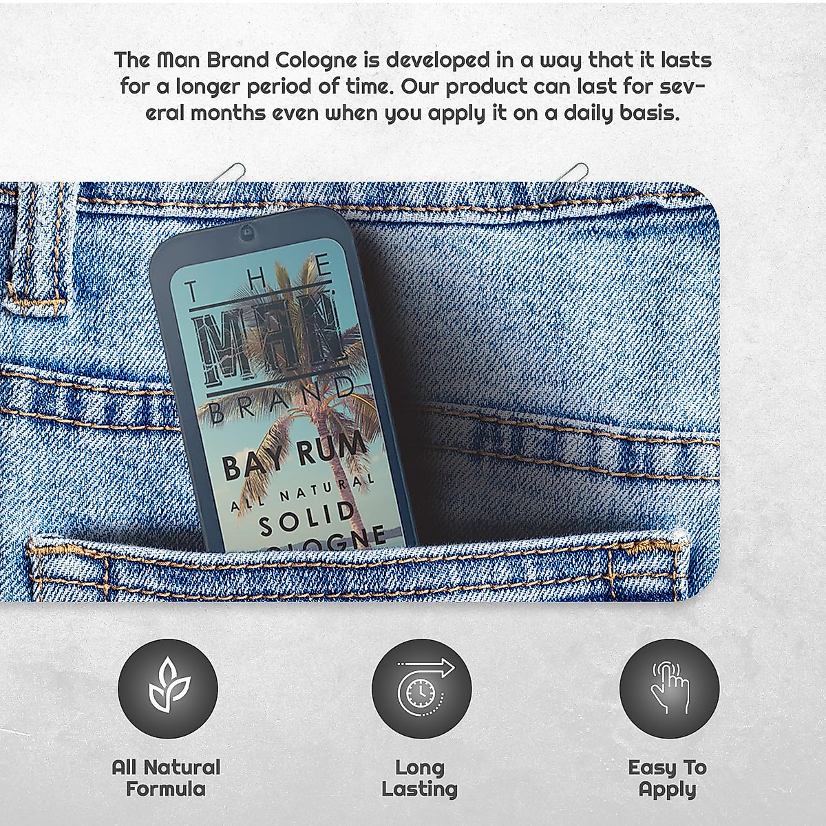 Bay Rum Solid Cologne - Natural Men's Bay Rum Cologne - Redefined men's fragrance Bay Rum Wax Cologne, Bay Rum Travel Size Cologne for men - Bay Rum Solid Cologne for men (3/4 oz (Pack of 1), Bay Rum)