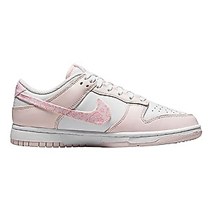 Nike Women's Dunk Low Essential Paisley Pack, White/Pearl Pink-med Soft Pink, 9.5