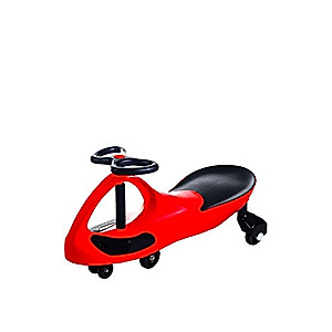 Wiggle Car Ride On Toy – No Batteries, Gears or Pedals – Twist, Swivel, Go – Outdoor Ride Ons for Kids 3 Years and Up by Lil’ Rider (Red)