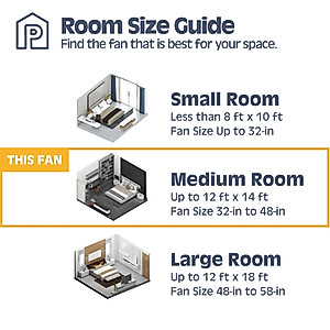 Prominence Home Atlas, 44 Inch Modern Indoor LED Ceiling Fan with Light and Remote Control, Dual Mounting Options, Dual Finish Blades, Reversible Motor - 51470-01 (Champagne)