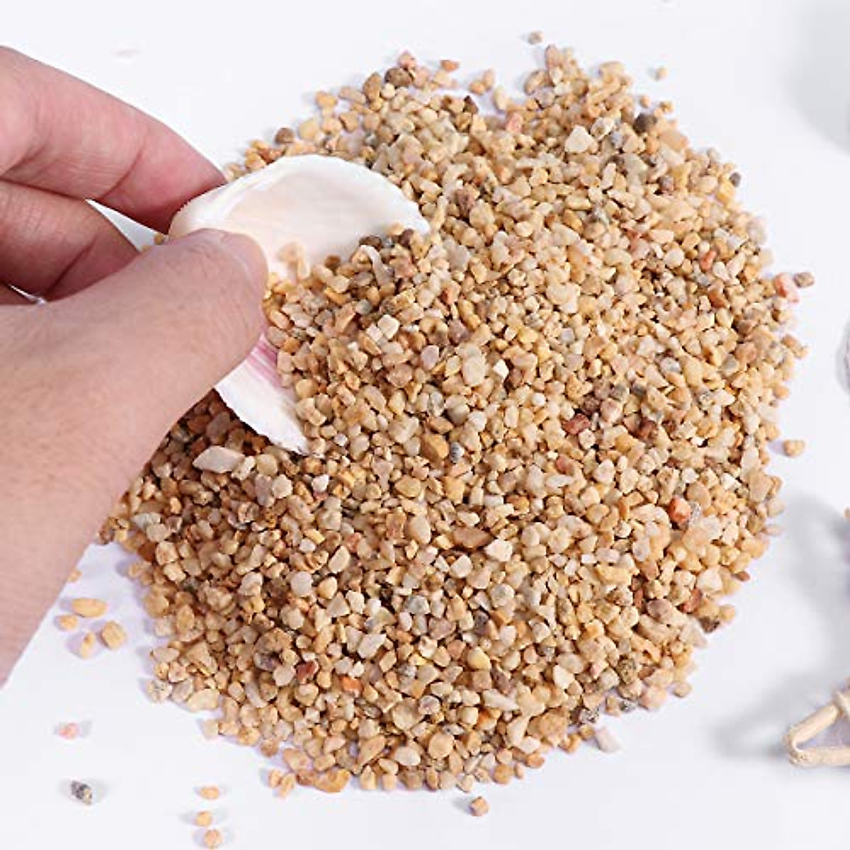 POPETPOP 500g Aquarium Ecological Sand Bottom Stone Pebble Gravel Fish Turtle Tank Vase Filler Landscape Bottom Stone Rocks Ornaments Decorations