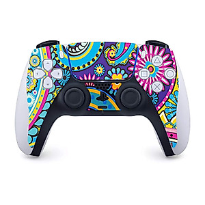 ITS A Skin Skins Compatible with Sony Playstation 5 Console Disc Edition - Protective Decal Overlay Stickers wrap Cover - Colorful Paisley Mix