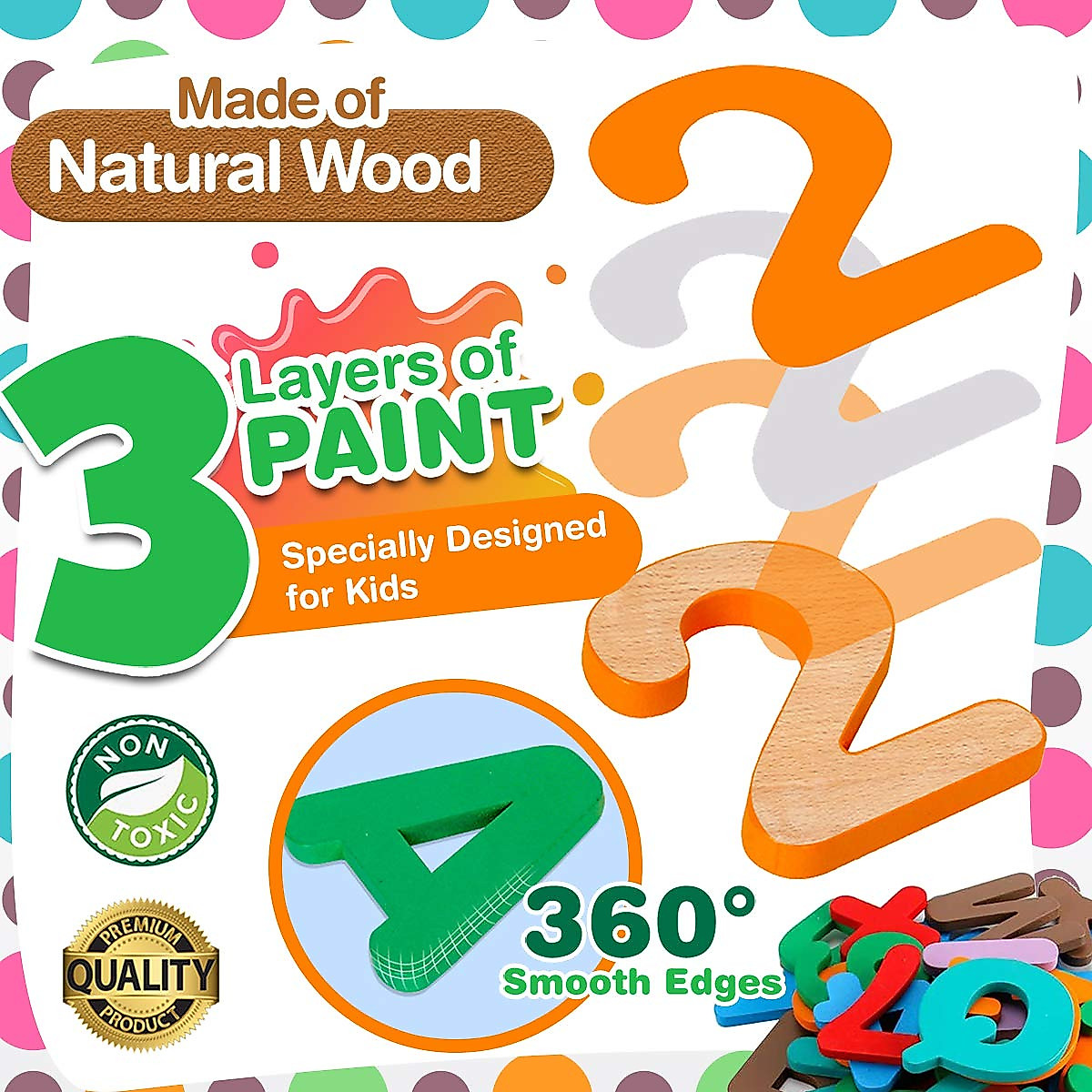 Catcrafter ABC Flash Cards Toddler Toys - Alphabet Number Clock Wooden Letter Puzzle Matching Game Montessori Preschool Educational Toys for Kids Boys Girls Ages 1-3 4+ (36 Cards & 36 Blocks Included)