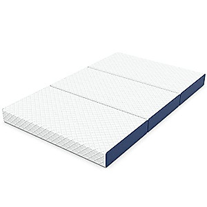 Inofia Folding Mattress 6 Inch, Queen Size Trifold Memory Foam Mattress with Soft Knitted Removable Cover for Pressure Relief, Medium Firm, Portable Folding Floor Mattress in a Box - 78”L x 58”W x 6”H