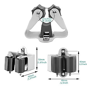 3-H Broom Hanger,Mop Holder Wall Mount 4 Pack, Broom Holder Wall Mount for Hanging and Organizing Shovel,Rake,Brush,Yard Tools in Kitchen,Laundry Room,Bathroom,House(black)