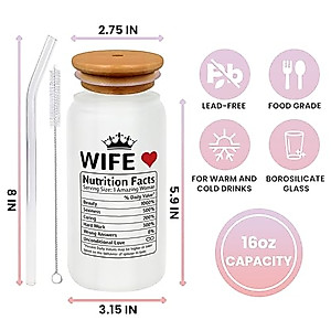 Gifts for Wife from Husband - Wife Gifts - Wedding Anniversary for Her, Mothers Day Gifts for Wife, Wife Birthday Gift Ideas - I Love You Gifts for Her, Romantic Gifts for Her - 16 Oz Can Glass