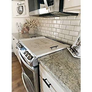 Josephine Thomas Home Noodle Board Made With Love Flat Style - Stove Cover - Cooktop Cover