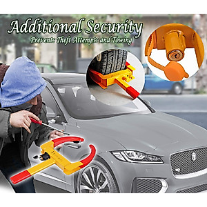 Zento Deals 2 Pack Security Tire Clamp - Premium Quality Heavy Duty Anti- Theft Vehicle Wheel Lock Universal Fit Most Vehicles Trailers SUV ATV’s Motorcycles Golf Cart